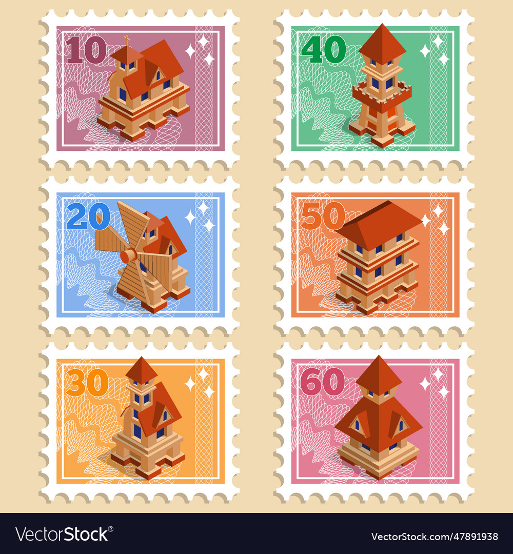 Postage stamps Royalty Free Vector Image - VectorStock