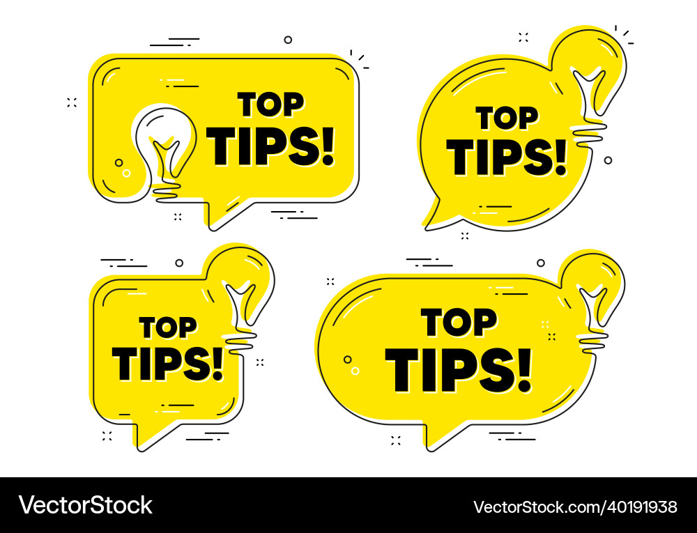 Top tips symbol education faq sign Royalty Free Vector Image