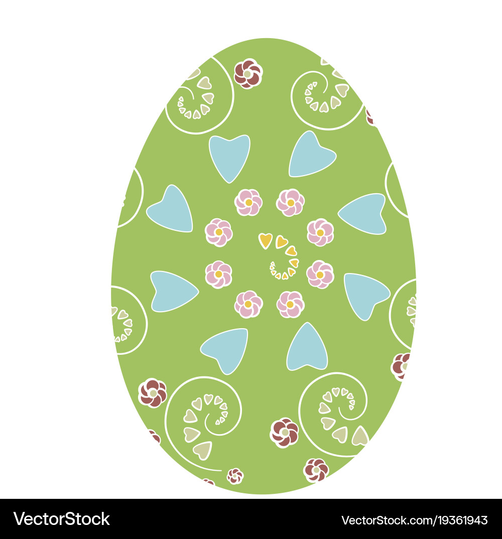 Abstract ornament on easter egg symbol of spring Vector Image