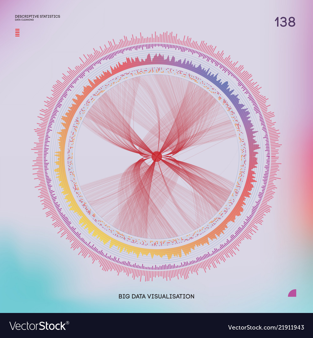 Big data visualization background 3d Royalty Free Vector