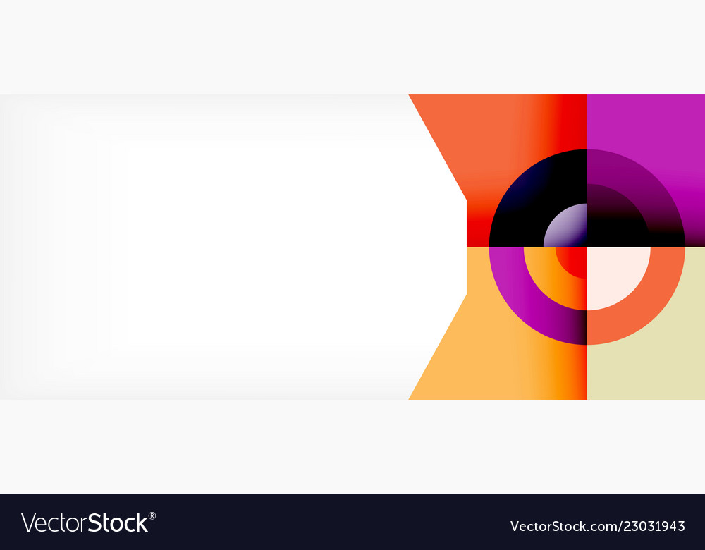 Colorful trendy geometric shapes background Vector Image