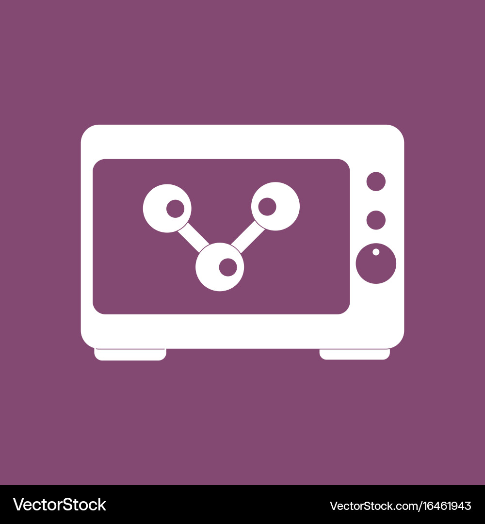 Icon molecules in monitor Royalty Free Vector Image