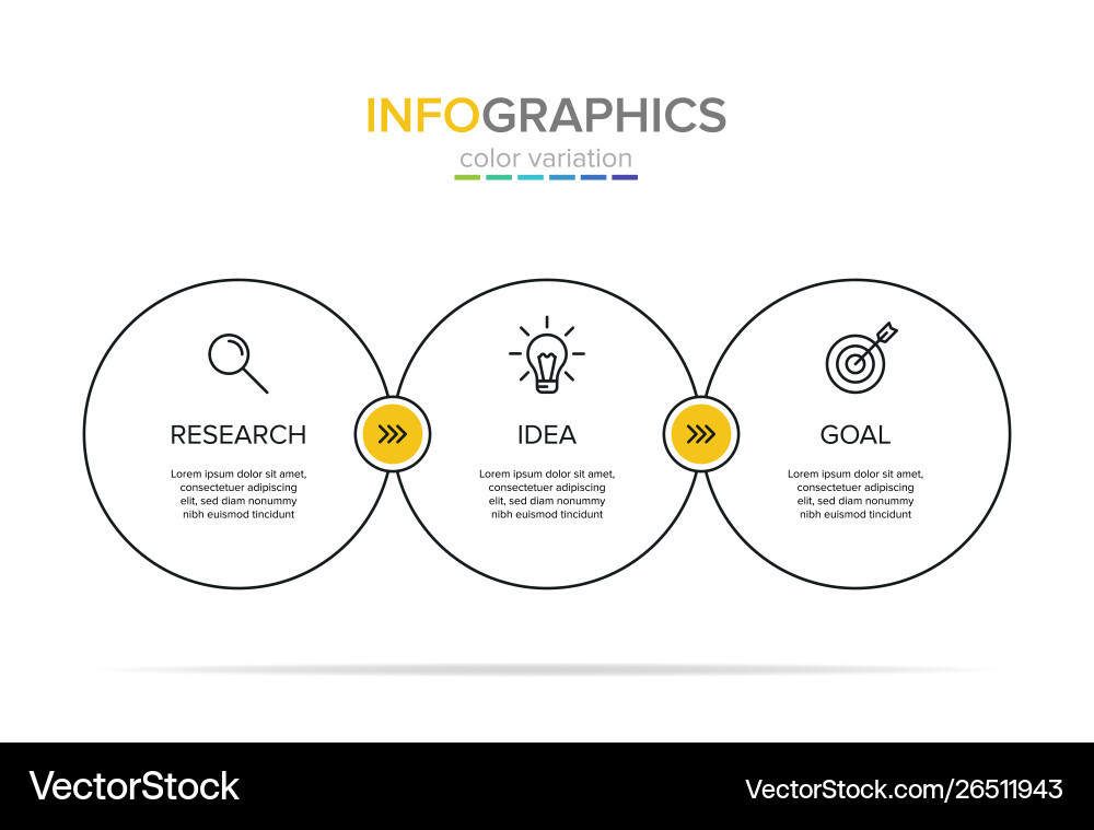 Infographic label template with icons 3 Royalty Free Vector