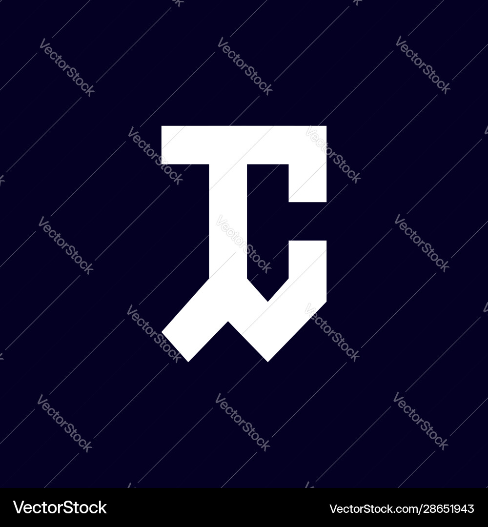 Initial letter jc logo template with bold sporty Vector Image