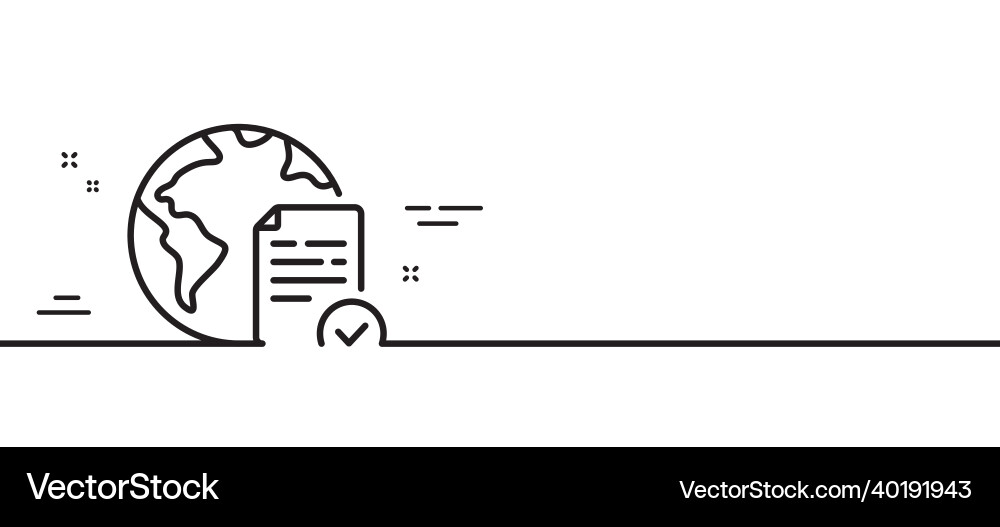 Online voting line icon internet vote sign Vector Image