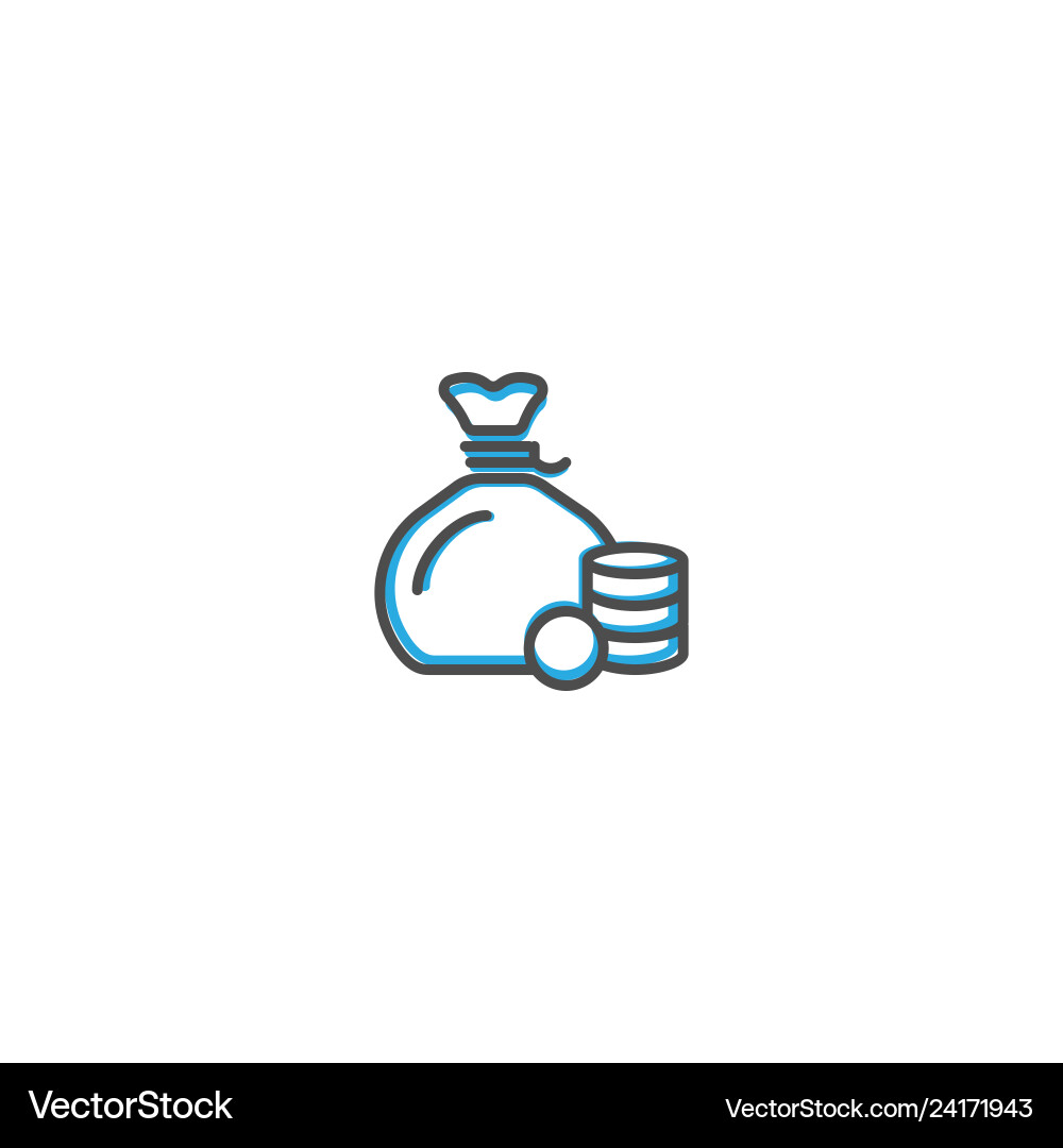 Rich icon line design business icon Royalty Free Vector