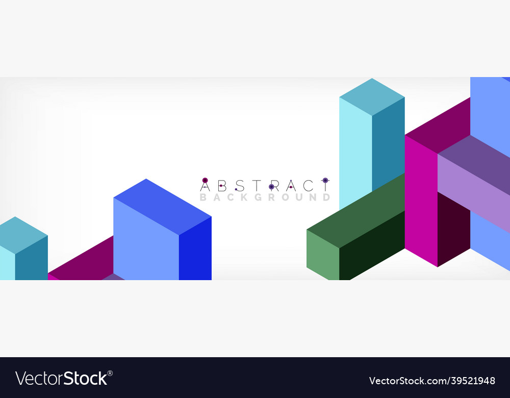Abstract background 3d cubes cubic elements Vector Image