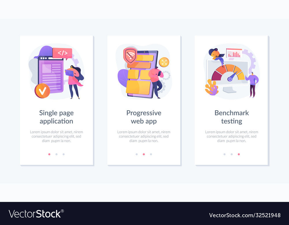 Application development app interface template Vector Image
