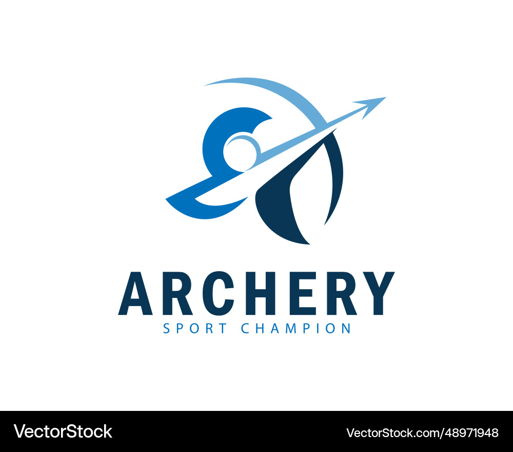 Archery logo creative icon design abstract sport Vector Image