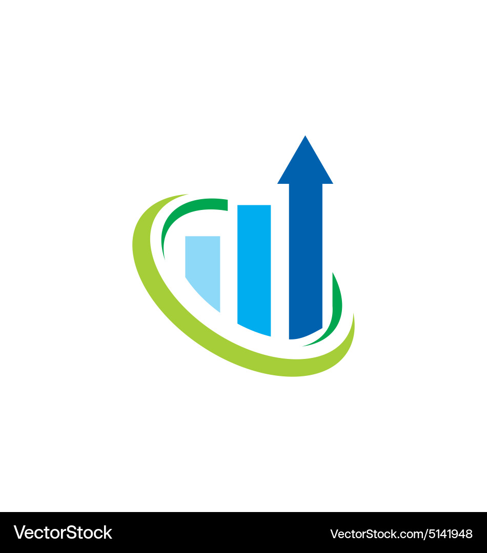 Business finance arrow logo Royalty Free Vector Image