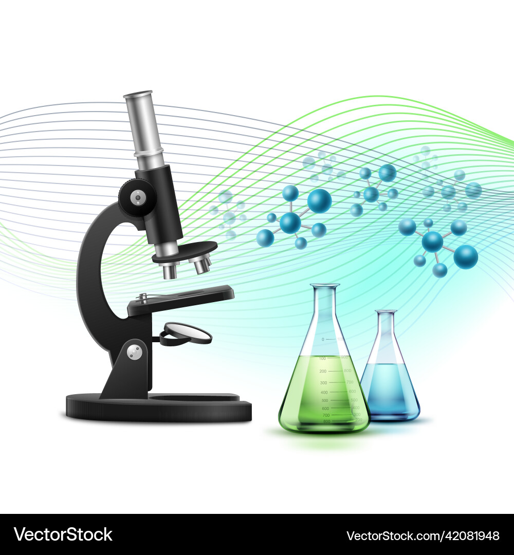 Chemical compounds and equipment Royalty Free Vector Image