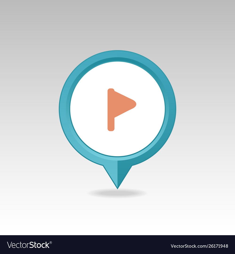 Flag pin map icon map pointer map markers Vector Image