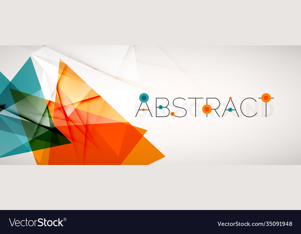 Geometric abstract background color triangle Vector Image
