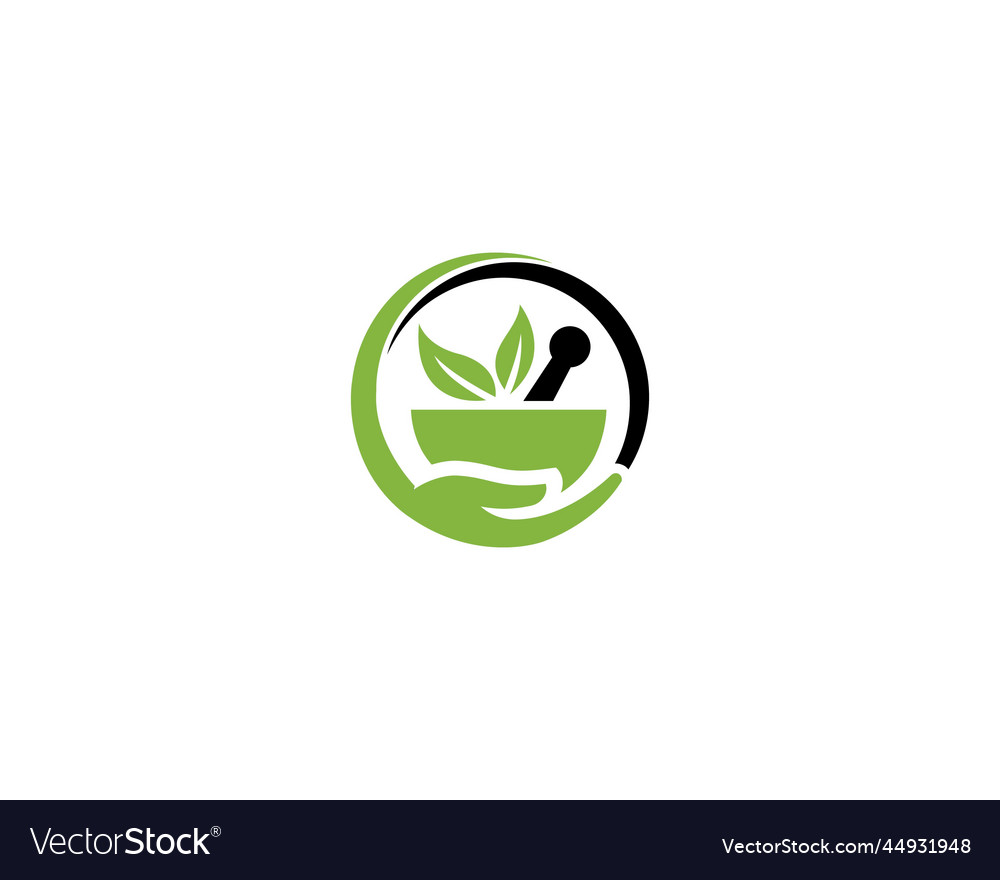 Herbal medicine pharmacy logo design Royalty Free Vector Herbal medicine pharmacy logo design Royalty Free Vector