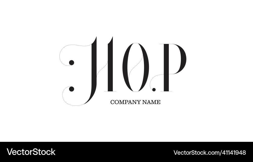 Hop logo brand identity assets Royalty Free Vector Image