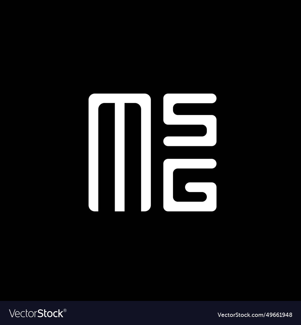 Msg letter logo design simple and modern Vector Image