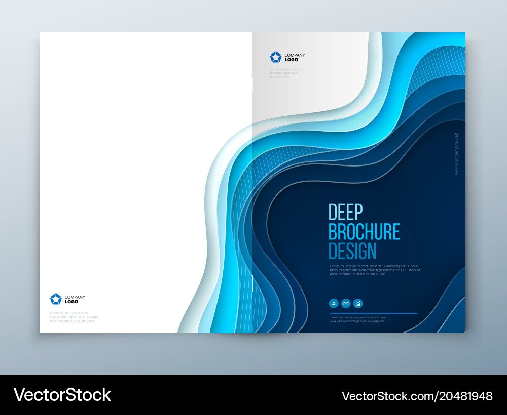Paper cut brochure design carve abstract Vector Image