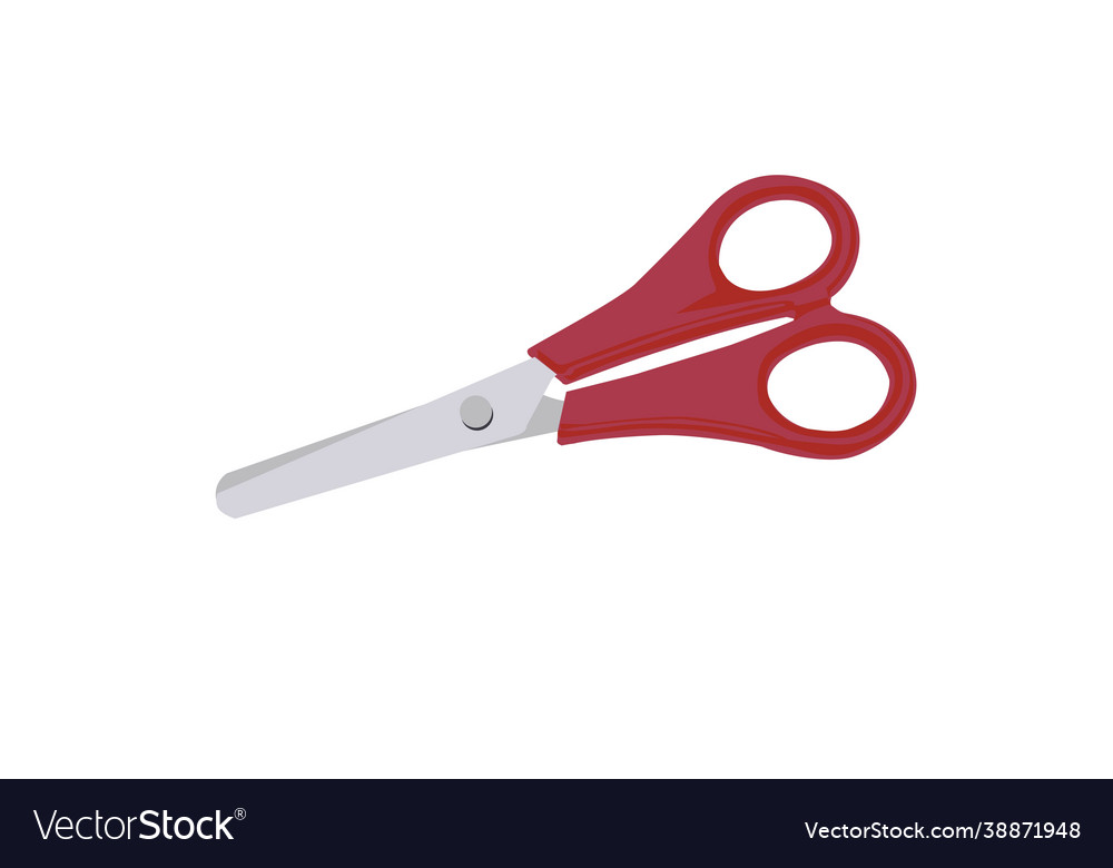 Red scissors Royalty Free Vector Image - VectorStock