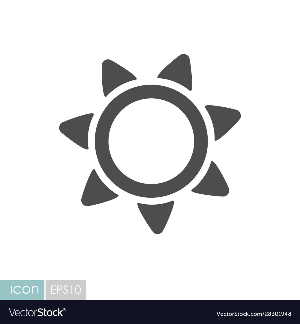 Sun flat icon Royalty Free Vector Image - VectorStock