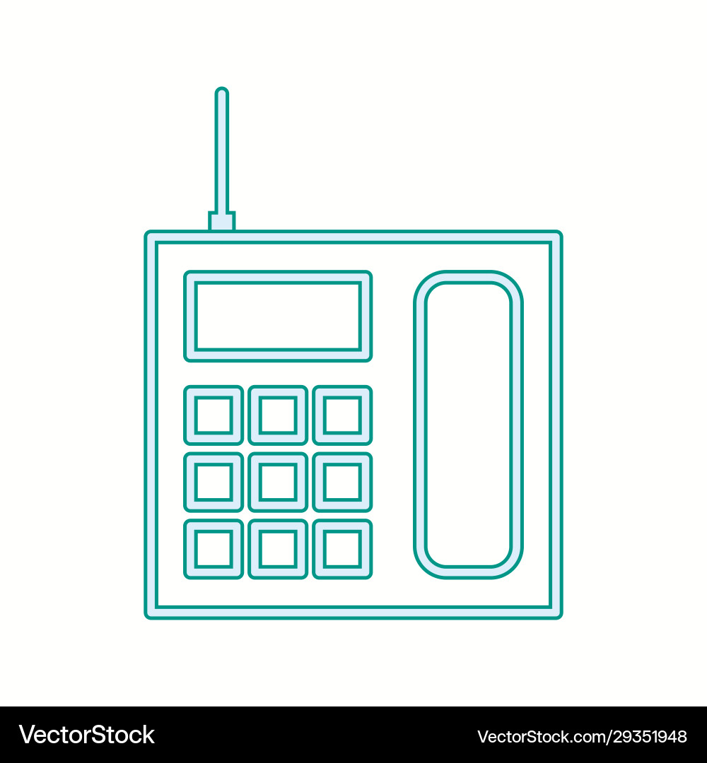 Unique wireless landline phone line icon Vector Image