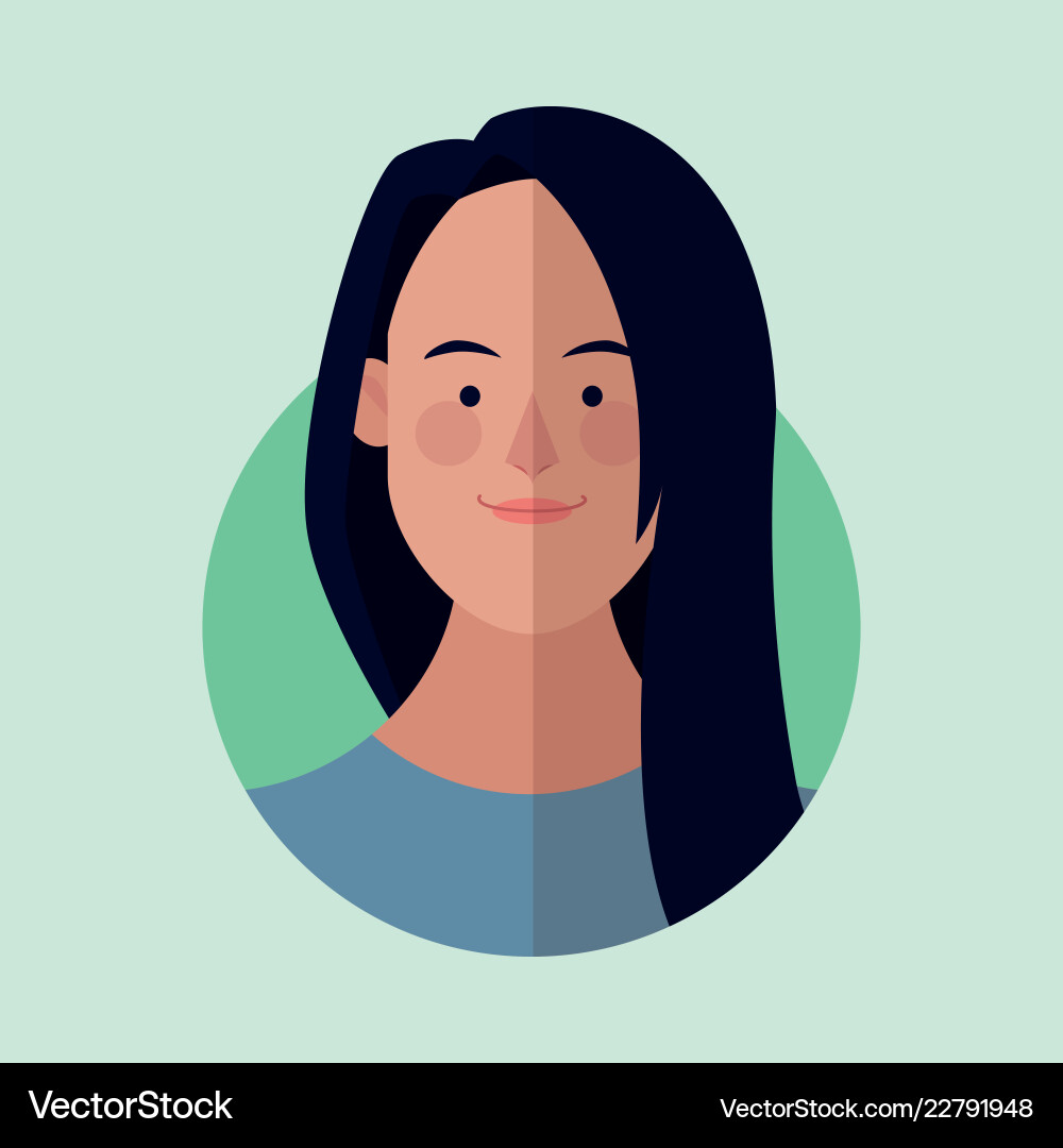 Woman face cartoon Royalty Free Vector Image - VectorStock