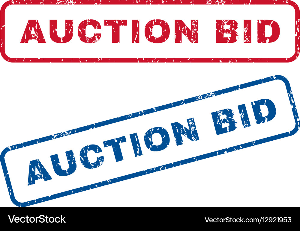 Auction bid rubber stamps Royalty Free Vector Image