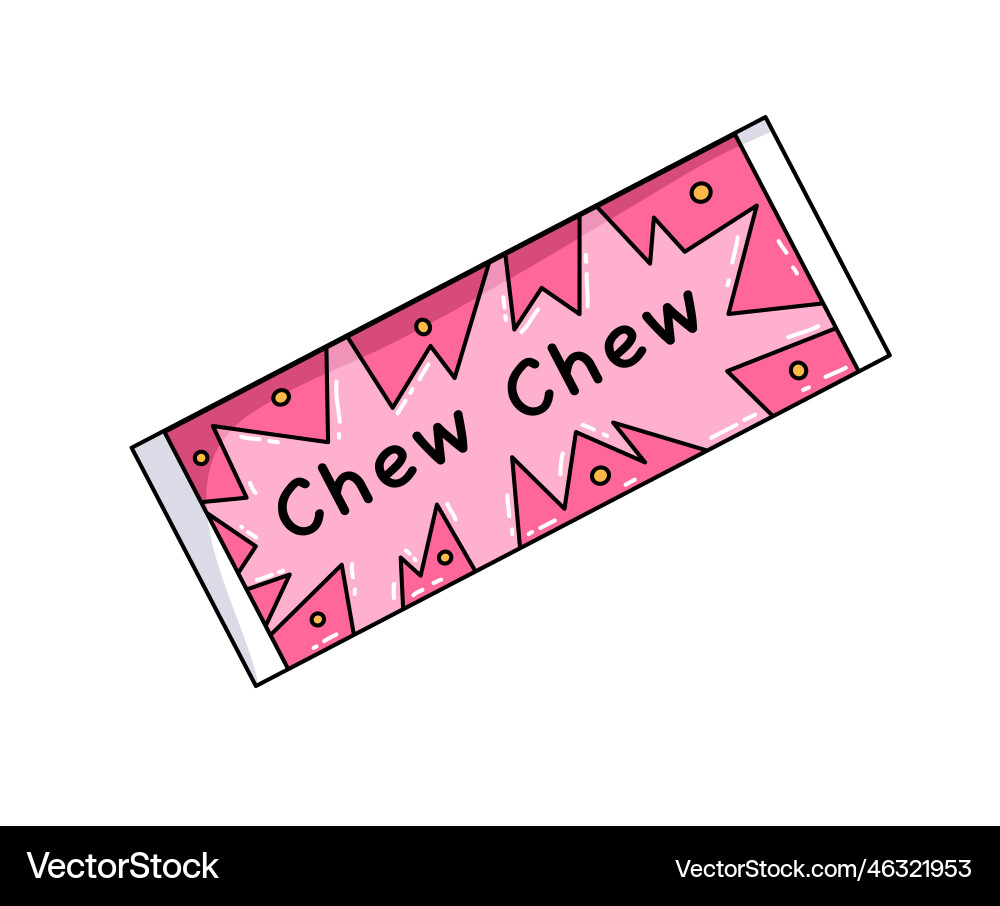 Chewing gum plate in foil Royalty Free Vector Image
