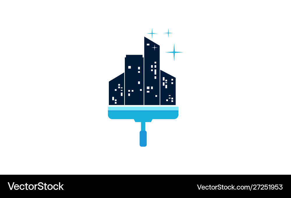 Creative cleaning service and clean concept logo Vector Image