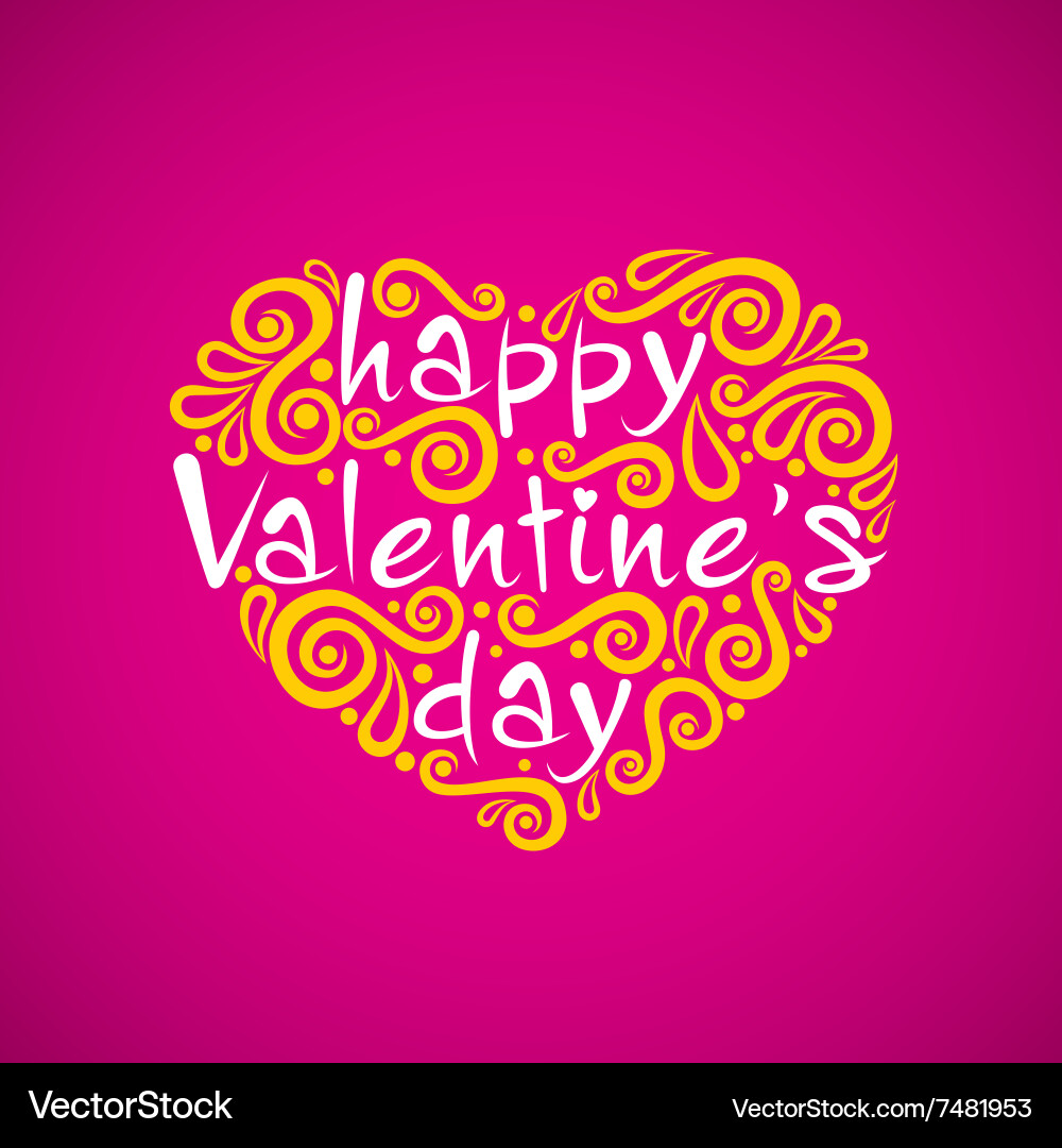 Creative valentines day greeting card design Vector Image
