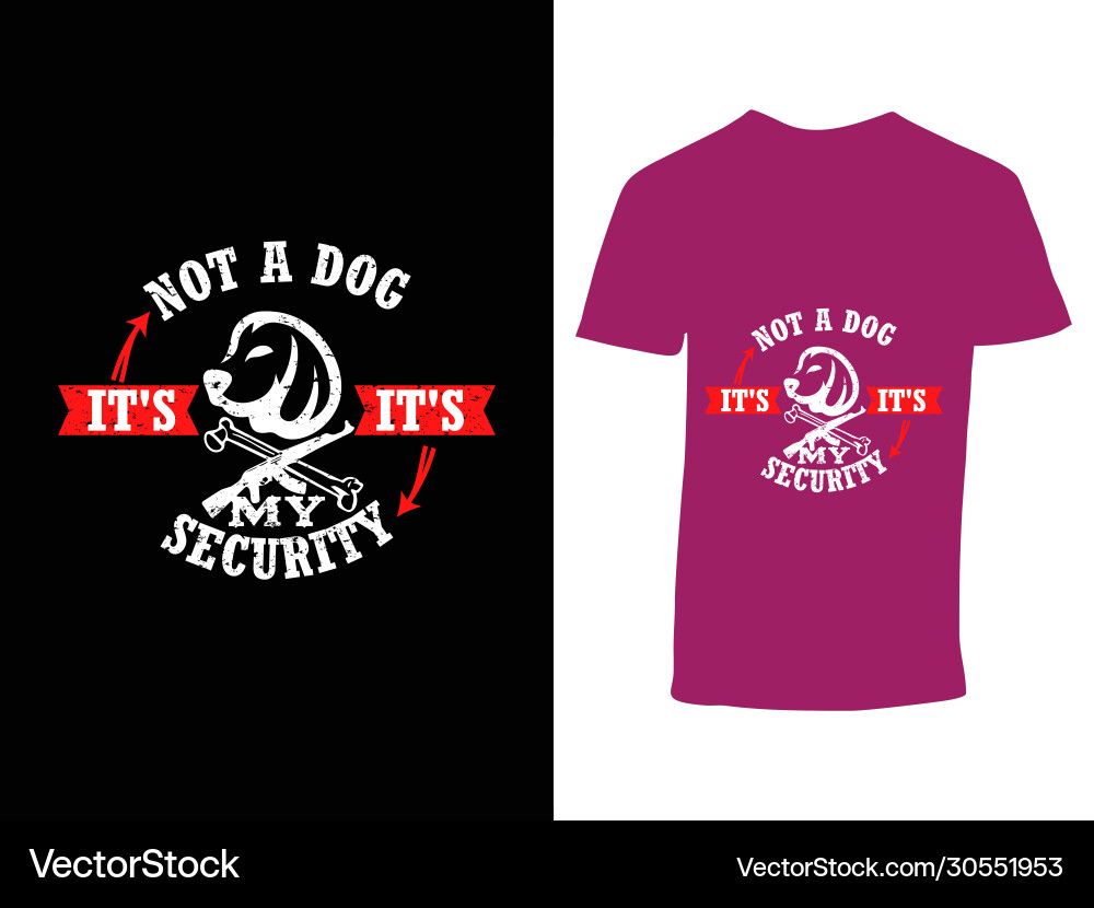 Dog security logo design t-shirt Royalty Free Vector Image