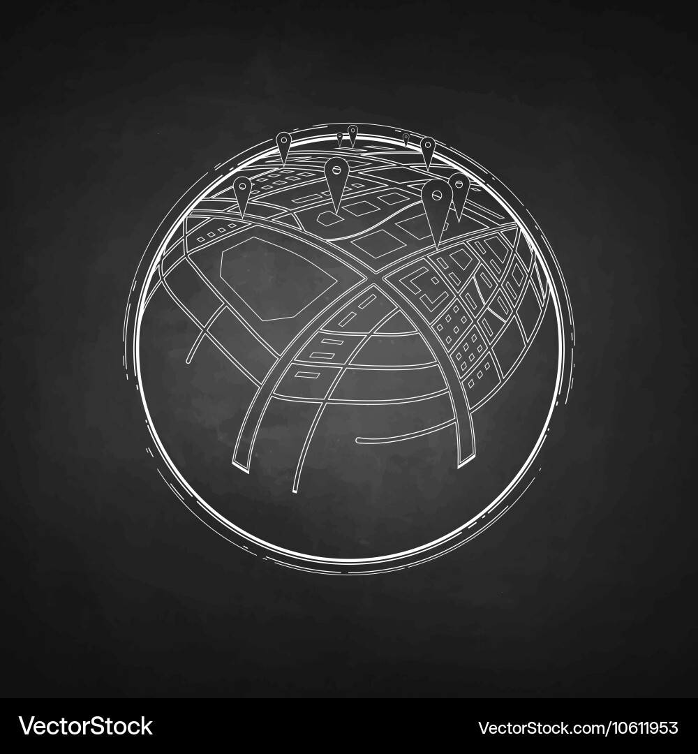 Earth with graphic mapping Royalty Free Vector Image