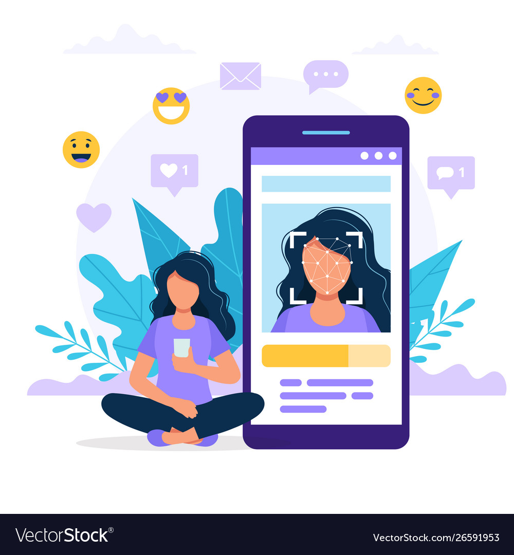 Face recognition technology concept Royalty Free Vector Face recognition technology concept Royalty Free Vector