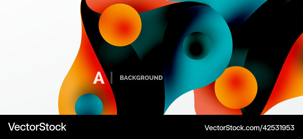 Geometric round shapes and circles abstract Vector Image