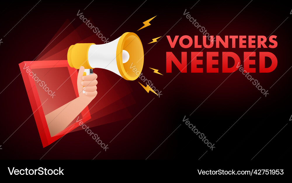 Megaphone hand business concept with text Vector Image