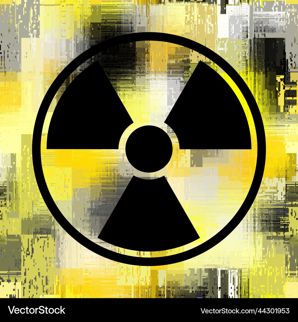 Nuclear radiation symbol on grunge wall Royalty Free Vector