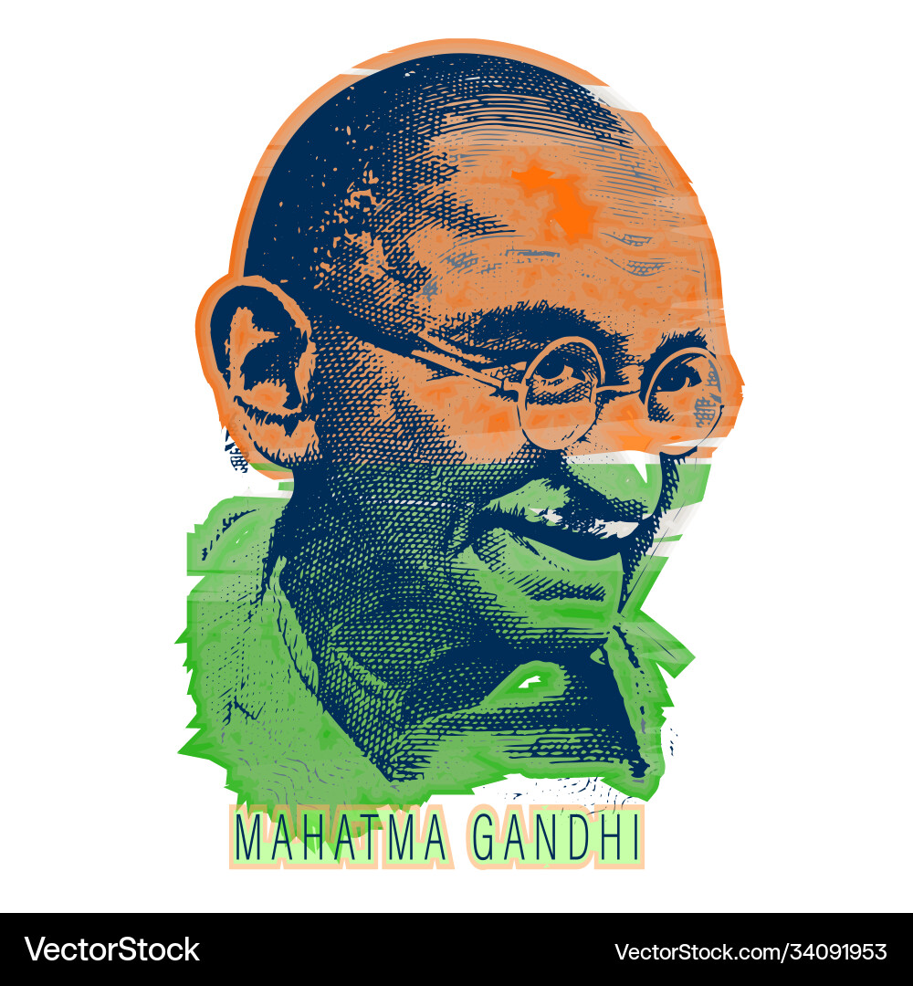 Poster design for 2 october birth anniversary Vector Image
