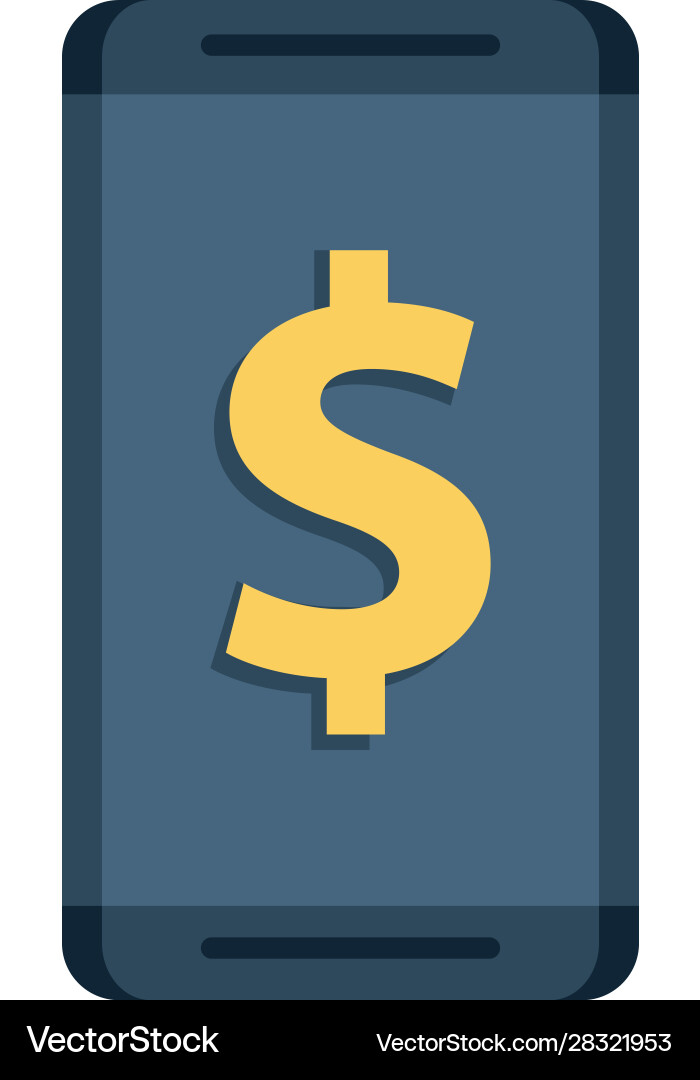 Smartphone with dollar money symbol Royalty Free Vector