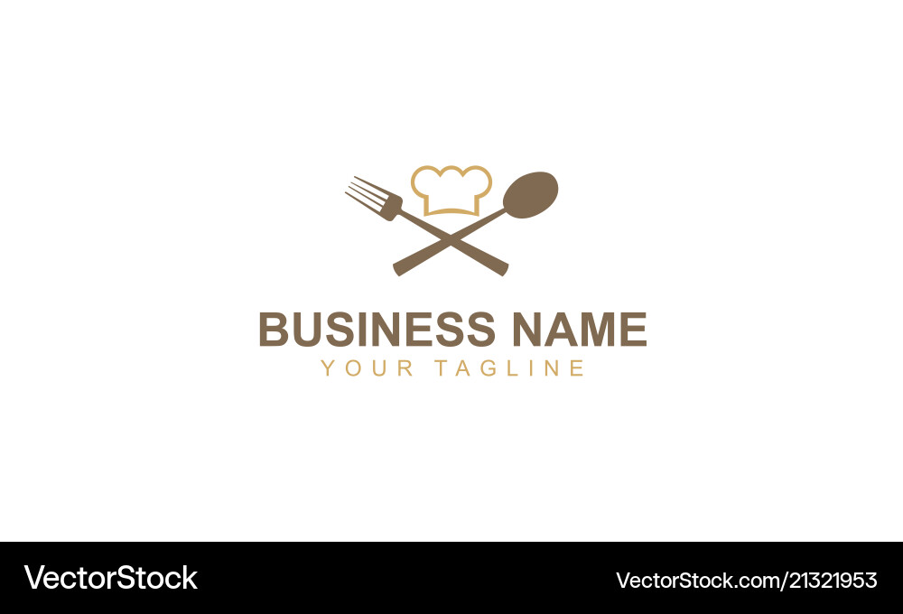 Spoon food restaurant logo Royalty Free Vector Image
