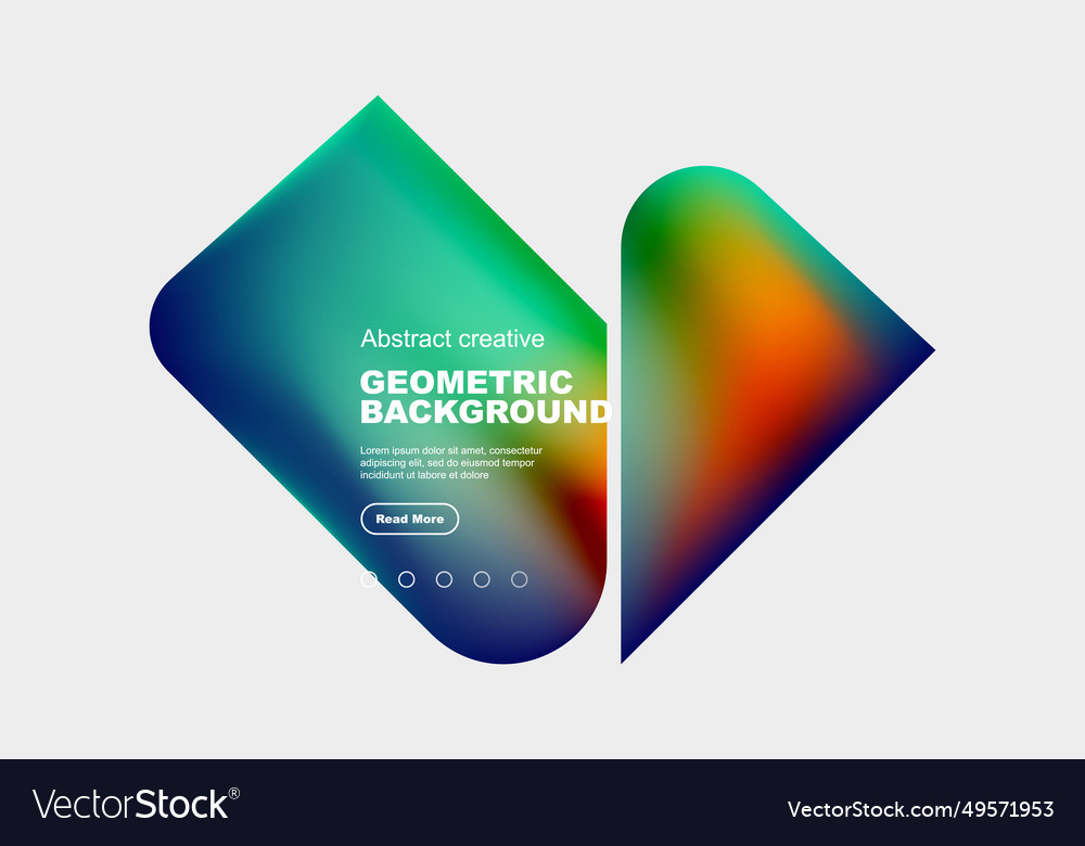 Square and triangle design with fluid gradients Vector Image