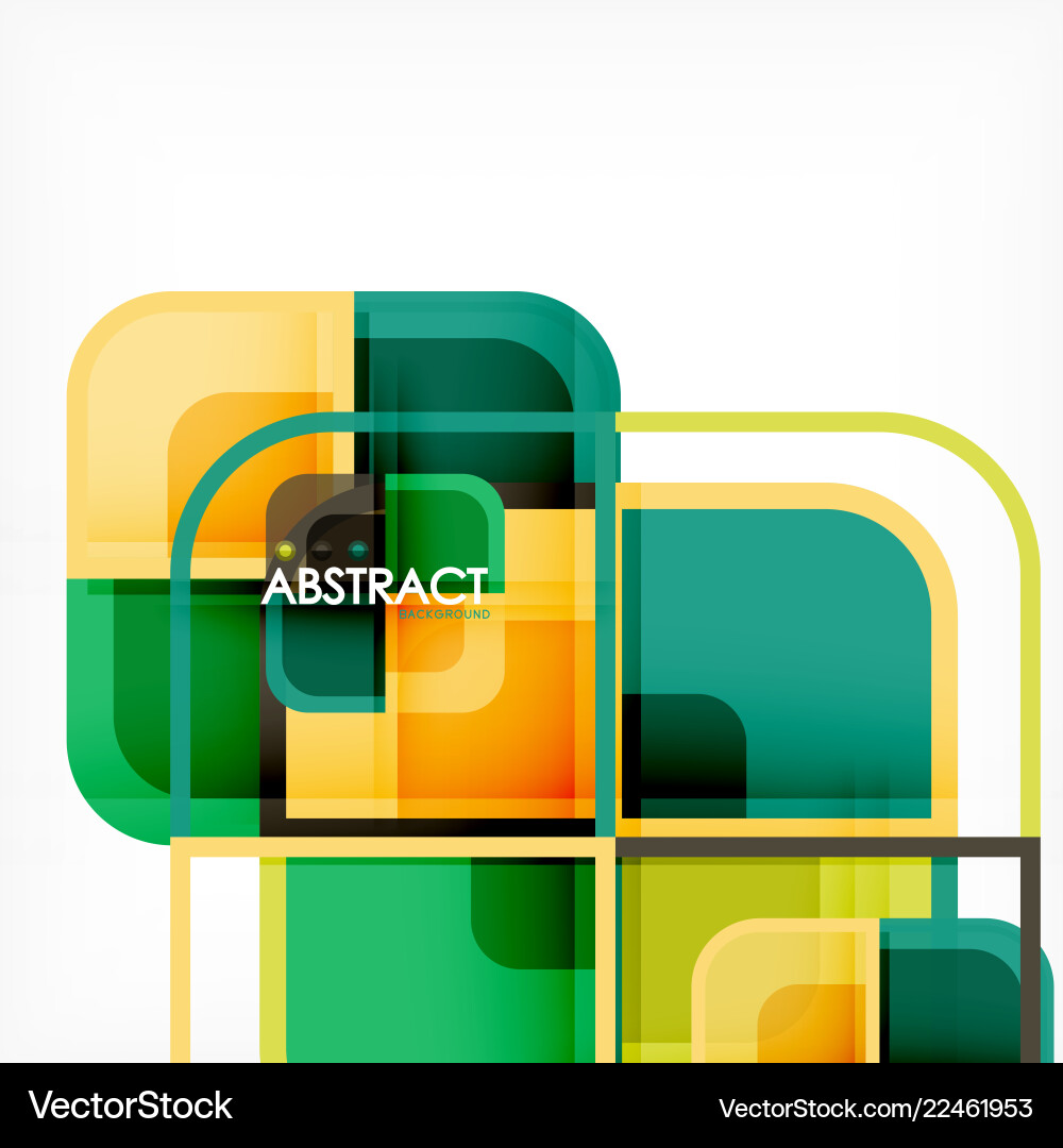 Square geometric abstract background paper art Vector Image