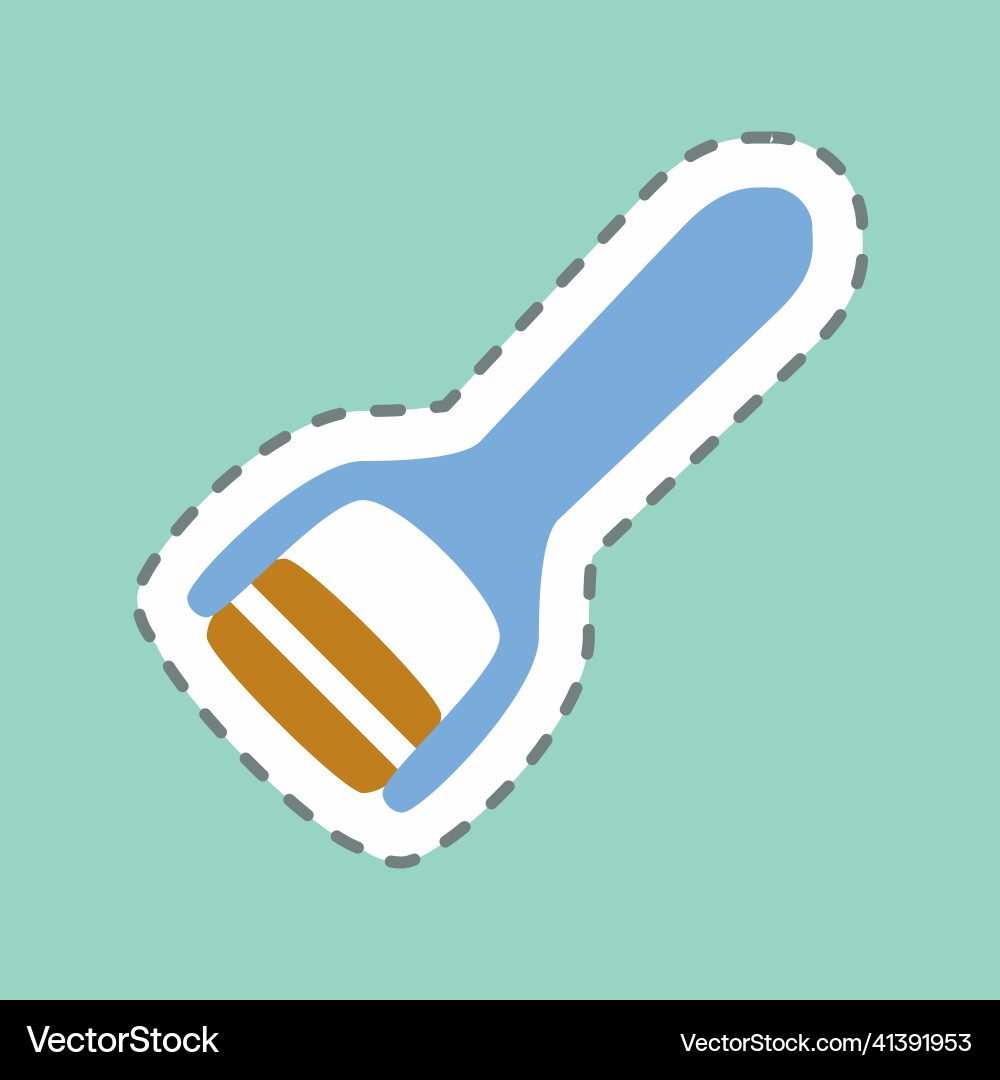 Sticker peeler - line cut - simple editable stroke