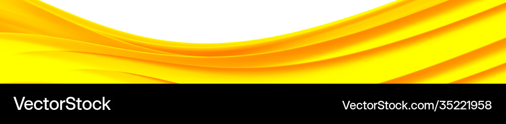 Abstract white background with yellow wavy lines Vector Image