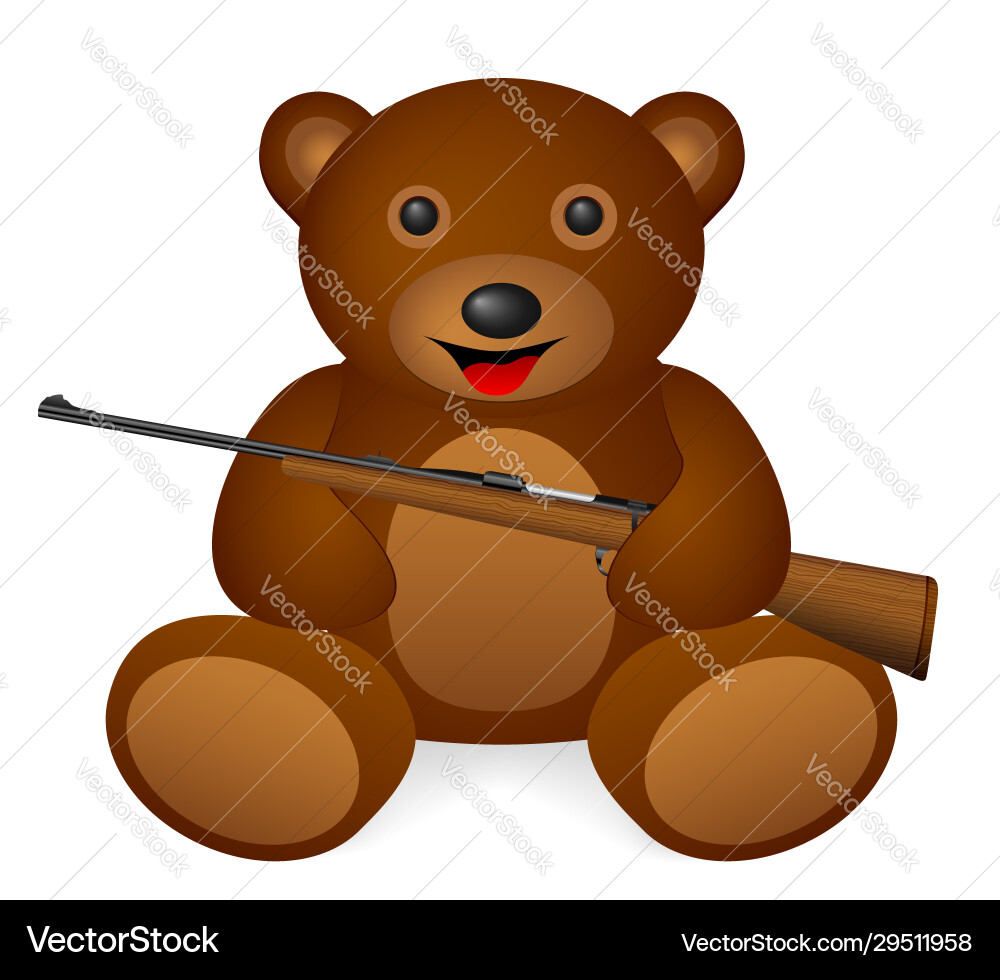 Bear rifle Royalty Free Vector Image - VectorStock