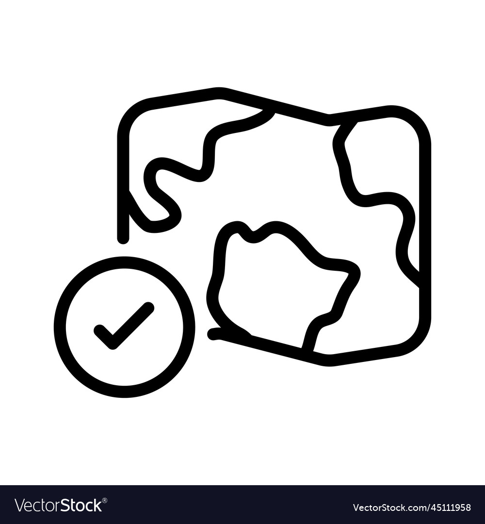 Check in map icon Royalty Free Vector Image - VectorStock
