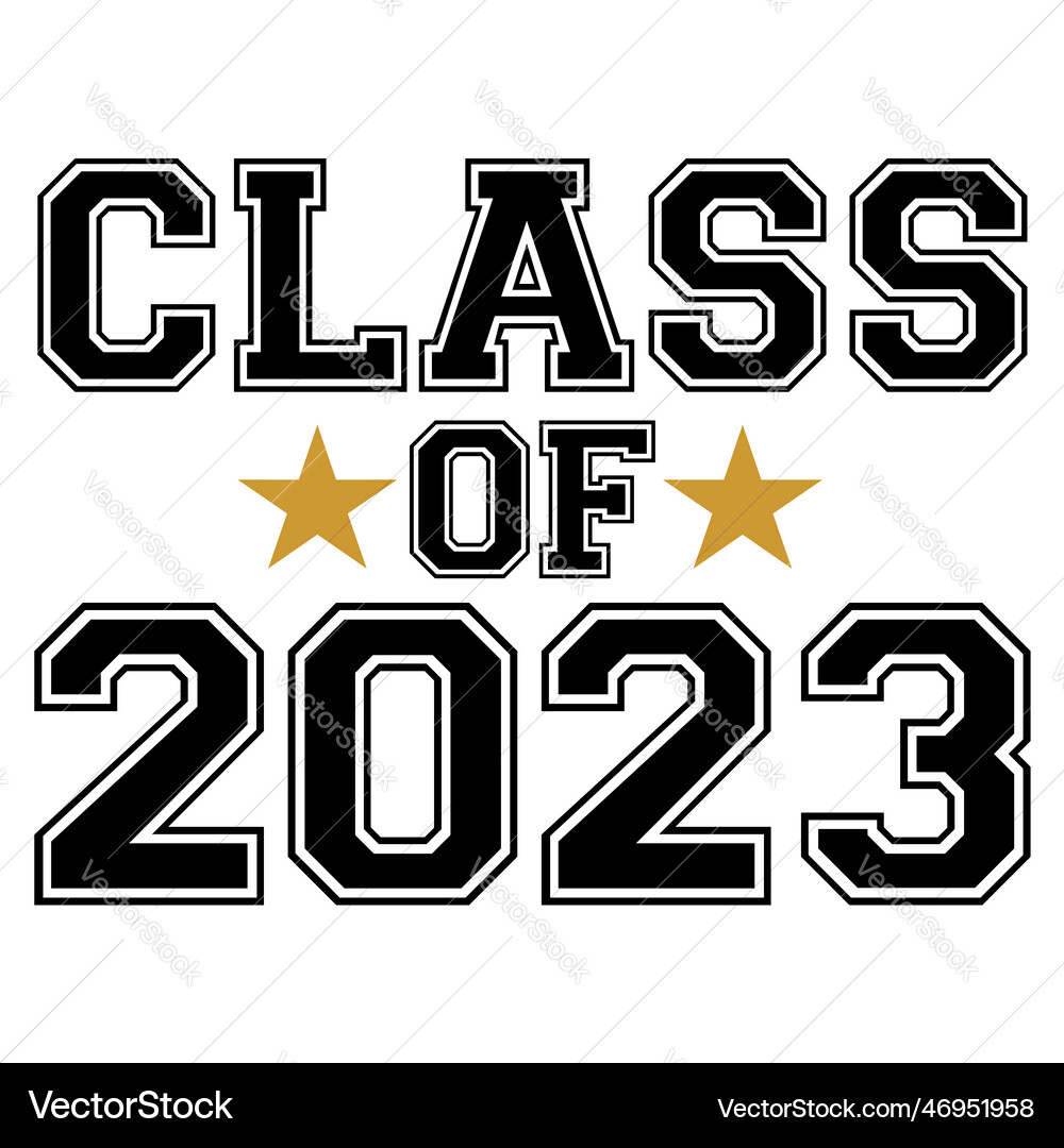 Class of 2023 logo editable eps Royalty Free Vector Image