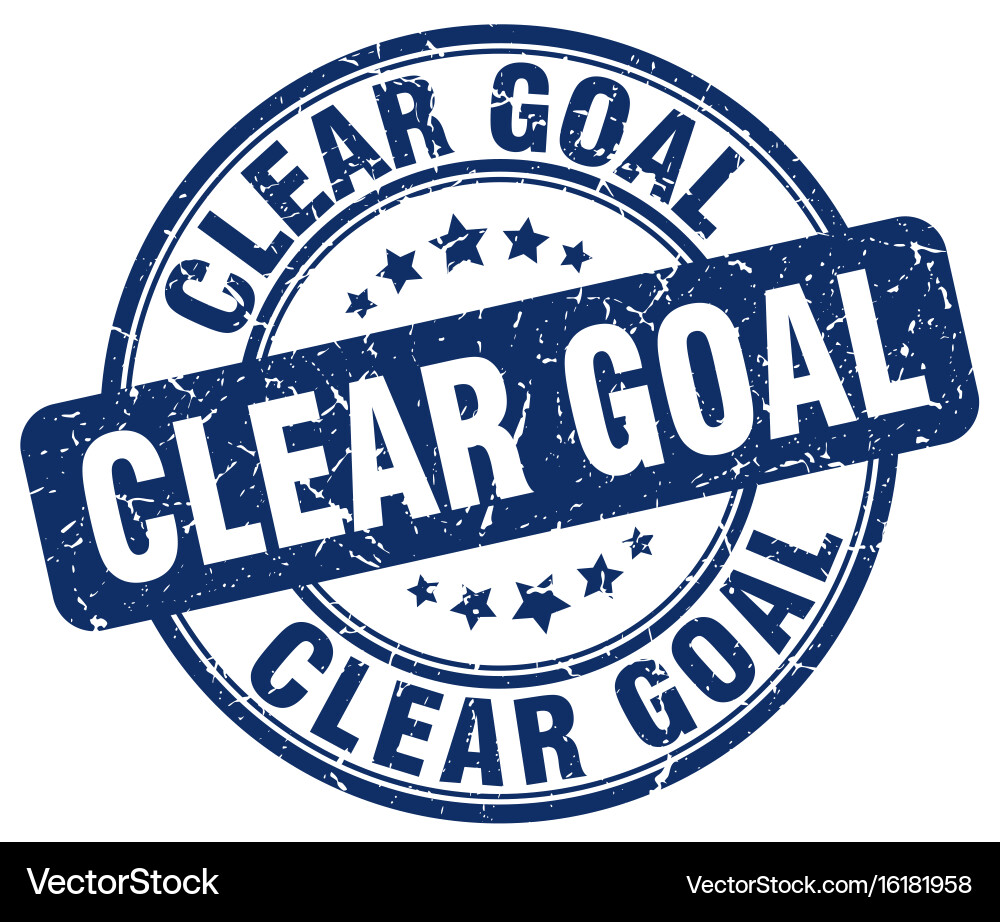 Clear goal blue grunge stamp Royalty Free Vector Image
