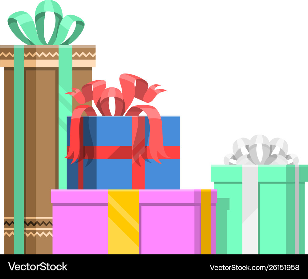 Gift box present packs for christmas Royalty Free Vector