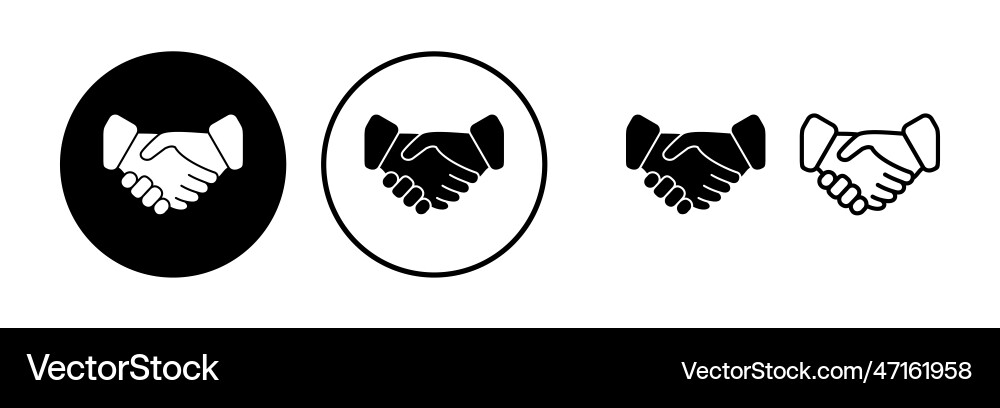 Hand shake icon business handshake contract Vector Image