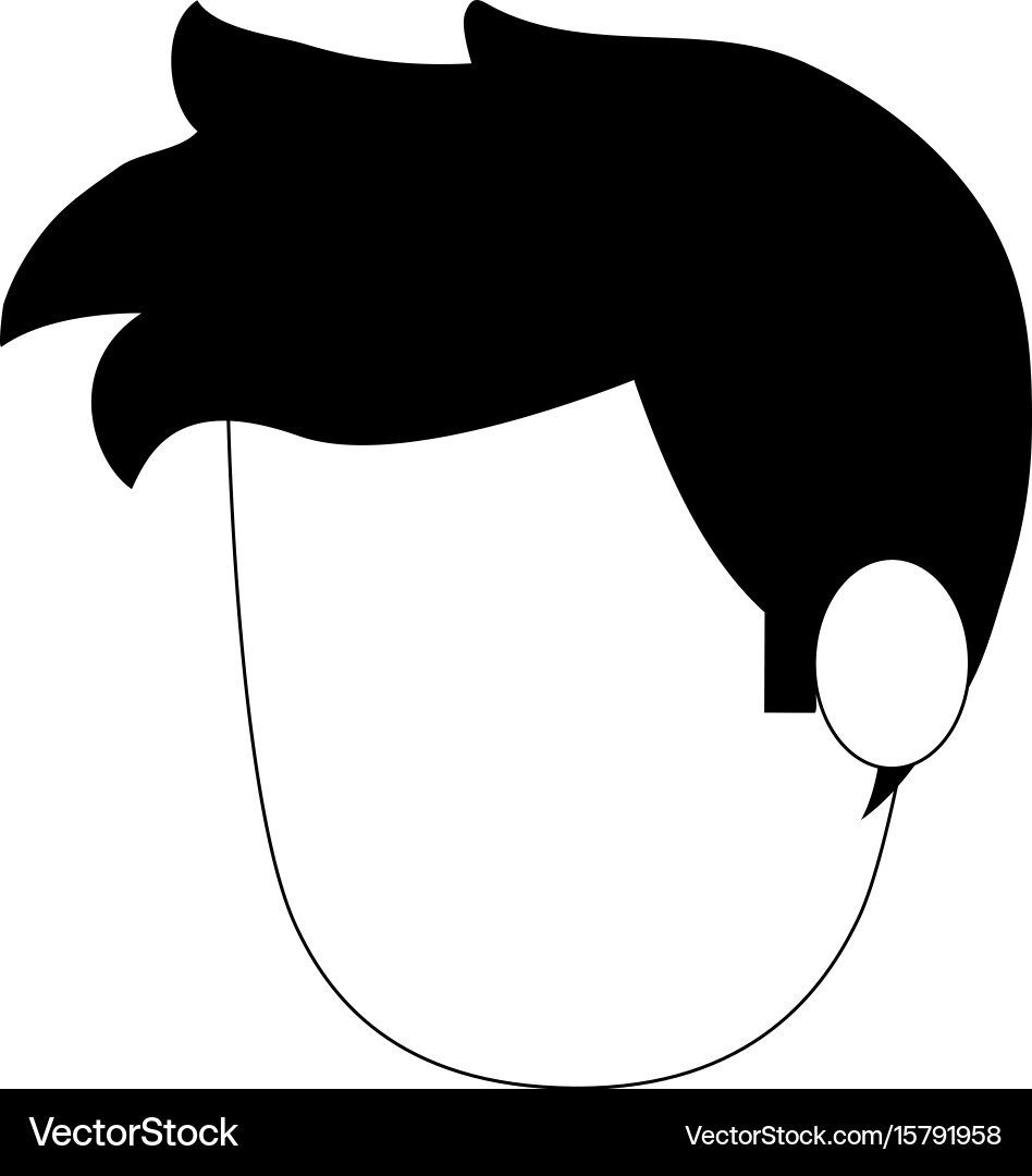 Head of man avatar icon image Royalty Free Vector Image