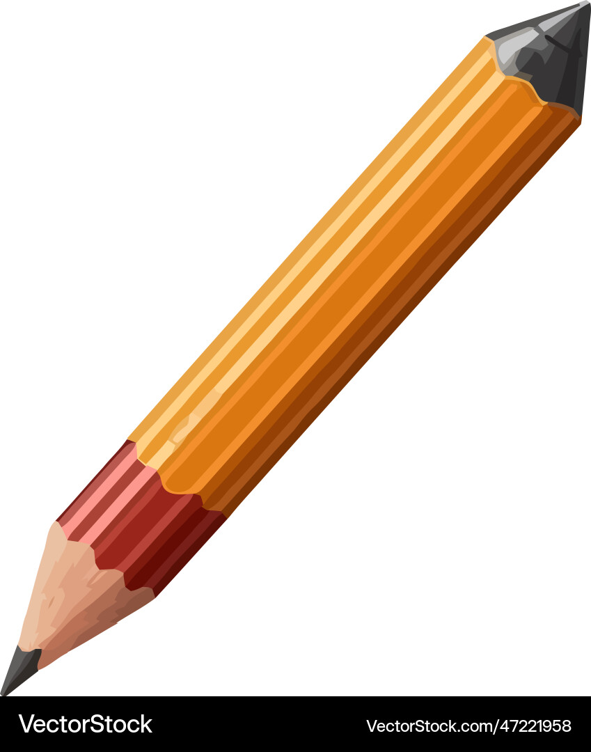 Pencil on white background for education Vector Image